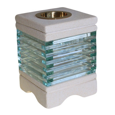 Stone Oil Burner Square Glass Brick