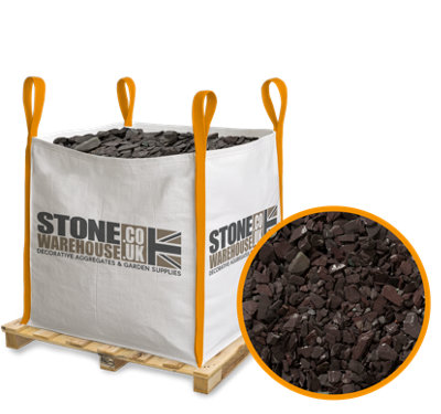 STONE WAREHOUSE PLUM SLATE CHIPPINGS 20MM HALF BULK BAG 500KG FOOTPATHS ...