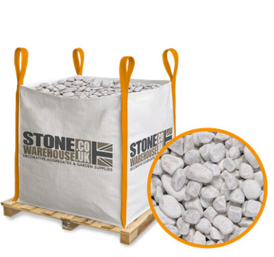 Stone Warehouse White Pebbles 20-40mm Half Bulk Bag 500kg Borders ...
