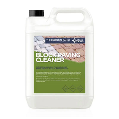 Stonecare4U Block Paving Cleaner (5L) - Easy Removal of Dirt, Moss ...