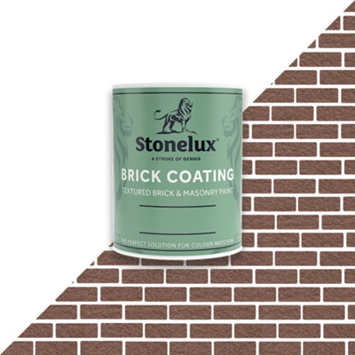Stonelux Brick Coating - Brick Effect Paint - Brown - 1 Litre