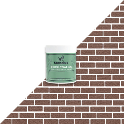 STONELUX BRICK COATING - BRICK EFFECT PAINT - BROWN - 250ML