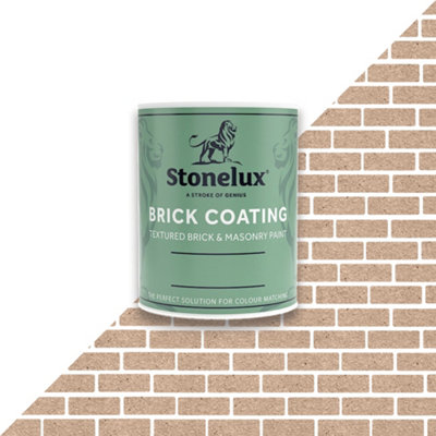 Stonelux Brick Coating - Brick Effect Paint - Light Beige - 1 Litre