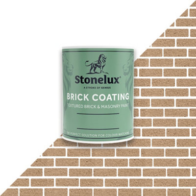 Stonelux Brick Coating - Brick Effect Paint - Light Buff - 1 Litre