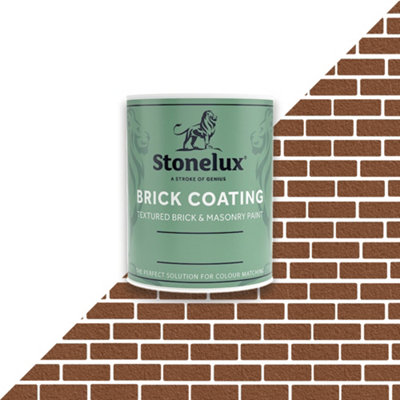 Stonelux Brick Coating - Brick Effect Paint - Light Red - 1 Litre