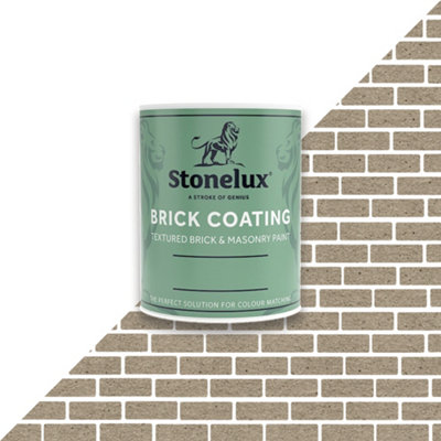 Stonelux Brick Coating - Brick Effect Paint - Medium Beige - 1 Litre
