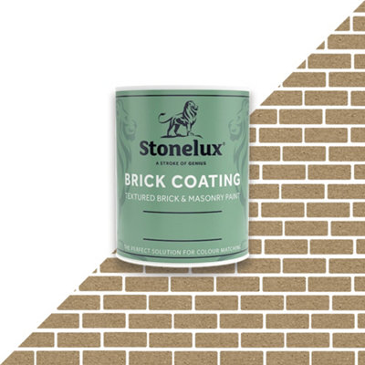 Stonelux Brick Coating - Brick Effect Paint - Medium Buff - 1 Litre