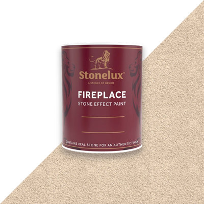 Stonelux Fireplace Paint 1 Litre Rockingham 58 Stone Effect Heat ...