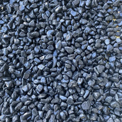 Stones4Gardens 15-30mm Black Basalt Pebbles Decorative Aggregates 20kg ...