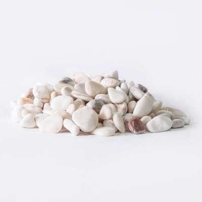 Stones4Gardens 25-40mm Pink Rose Sparking Pebbles Decorative Aggregates ...