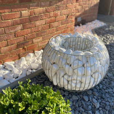 Stones4Gardens 30-60mm Snow White Thassos Marble Pebbles Decorative ...