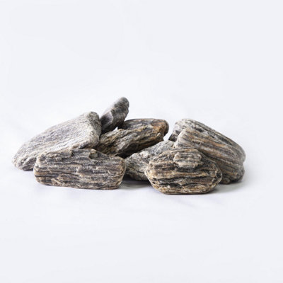 Stones4Gardens 50-100mm Maple Bark Gneiss Pebbles Decorative Stone 500kg Polybag