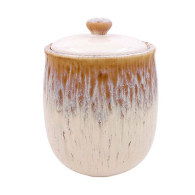Stoneware Kitchen Canister Reactive Glazed Storage Jar with Lid ...