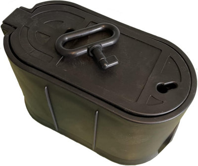 Stopcock Water Meter Box with Hinged Lockable Lid and Key