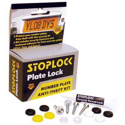 Stoplock Plate Lock Number Plate Kit Protect Security Secure Fastener