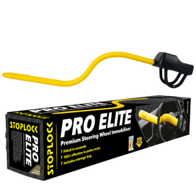 STOPLOCK PRO ELITE PREMIUM STEERING WHEEL IMMOBILISER LOCK DEEP BEND