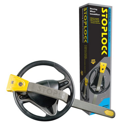 STOPLOCK STEERING WHEEL LOCK ORIGINAL UNIVERSAL HIGH SECURITY CAR VAN ...