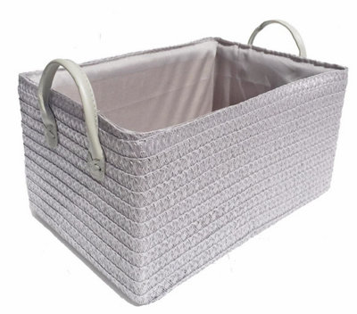 Storage Basket Cardboard Polyester Kids Bedroom Baby Organiser With ...