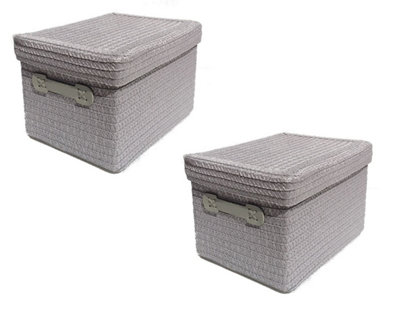 Storage Box Basket Cardboard Polyester Kids Bedroom Baby Organiser With ...