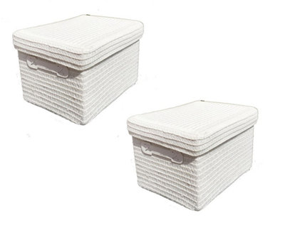 Storage Box Basket Cardboard Polyester Kids Bedroom Baby Organiser With ...