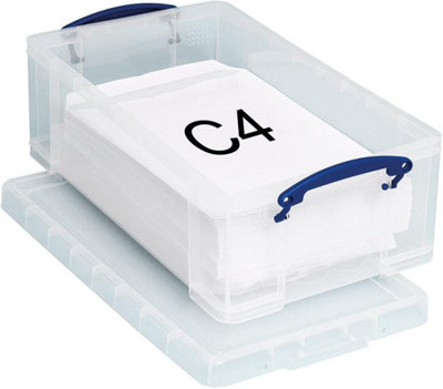 Storage Box Really Useful 12 L 4-Pack - A4-Size Storage Solution ...