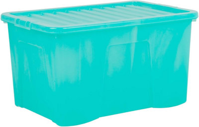 Storage Box Wham 3 x Crystal 60 Liter Plastic 60 x 40 x 33 cm - Tint ...