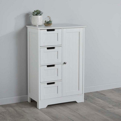 Storage Cabinet with 4 Drawers and Single Door | DIY at B&Q