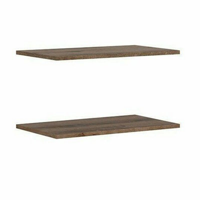 Storage Shelving 2x 83cm Dark Oak Shelves for Side Compartments for ...