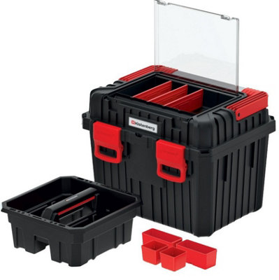 Storage Tool Box Organizer 25kg load Carry Handle Portable Strong with ...