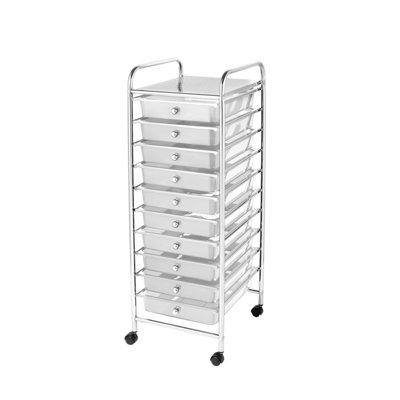 Storage Trolley On Wheels 10 Drawer Storage Unit For Salon, Beauty Make ...
