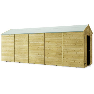 Store More Tongue and Groove Apex Shed - 20x6 Windowless