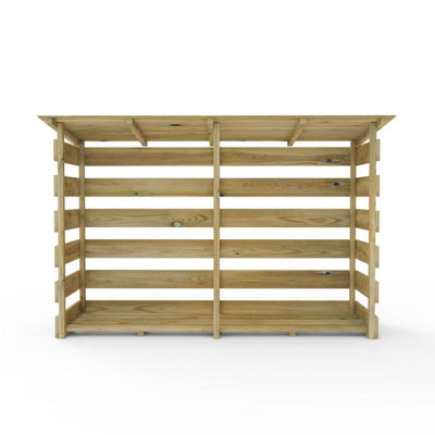 Storehaus Wooden Log Store (Double - 190cm Wide, 123cm Tall)