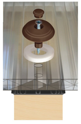 Storm 16mm Fixing Buttons 10PK Brown