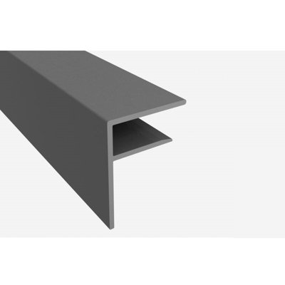 Storm 3.0m 35mm Aluminium F Section Grey PK4 | DIY at B&Q