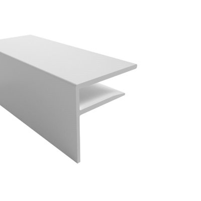 Storm 3.0m 35mm Aluminium F Section White PK4 | DIY at B&Q