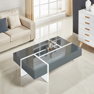Storm Coffee Table High Gloss Coffee Table for Living Room Centre Table Tea Table for Living ...