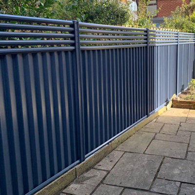 Storm Ready Maintenance Free ColourFence Extra Wide Metal Fence Panel ...