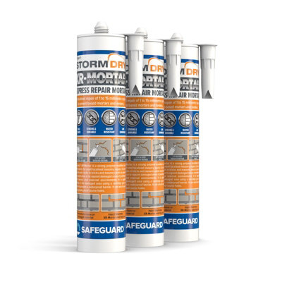 Stormdry XR Mortar (310ml x3) Waterproof Repair Mortar for Bricks ...