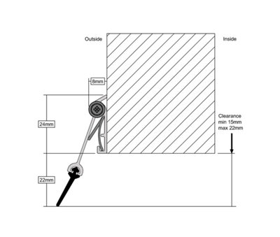 Stormguard 14SR5340914G 914 mm AT3 Automatic Door Threshold-Gold Effect ...