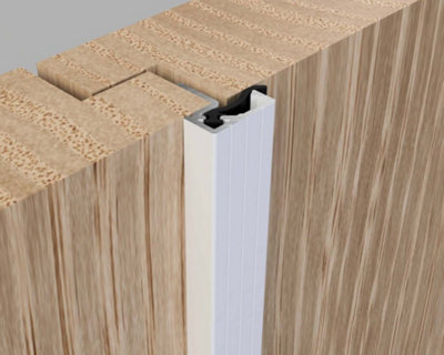 Stormguard 2 x 1000mm Double Door Seal 20mm - White Finish