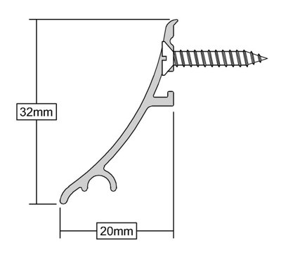 Stormguard 32mm Rain Deflector 838mm Long - Silver Finish, Pack of 2