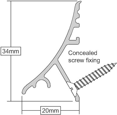 Stormguard 914mm Concealed Rain Deflector Bar - Black Finish