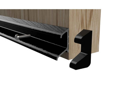 Stormguard 914mm Double Fin Rain Deflector - Black Finish