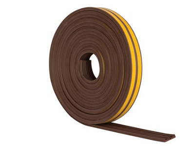 Stormguard EPDM Draught Proof "E" Profile 3-5mm gaps 10m - Brown - Pack ...