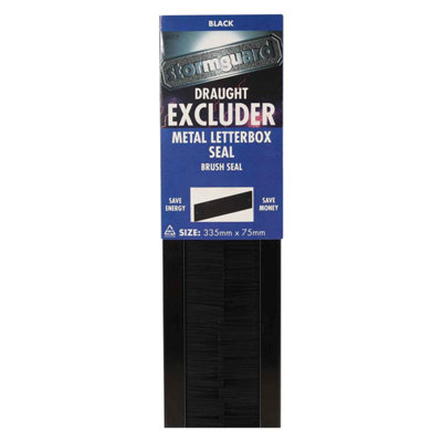Stormguard Letterbox Cover Draught Excluder - Metal - Black