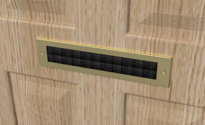 Stormguard Letterbox Cover Draught Excluder - Metal - Gold
