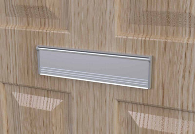 Stormguard Letterbox Cover Draught Excluder - Metal - Silver with cover