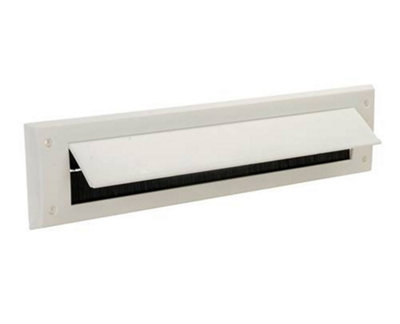 Stormguard Letterbox Cover Draught Excluder - Metal - White with cover ...