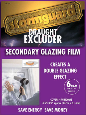 Stormguard Secondary Glazing Shrink Fit Double Glazing Film