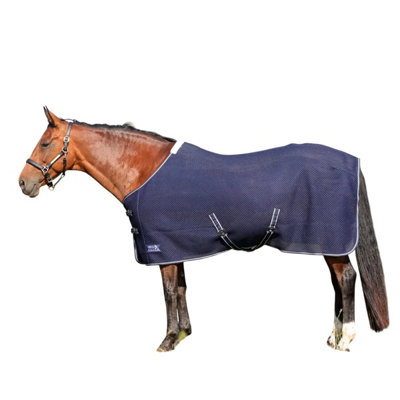 StormX Empra Standard-Neck 3D AirFlex Horse Turnout Rug Navy (4 6")